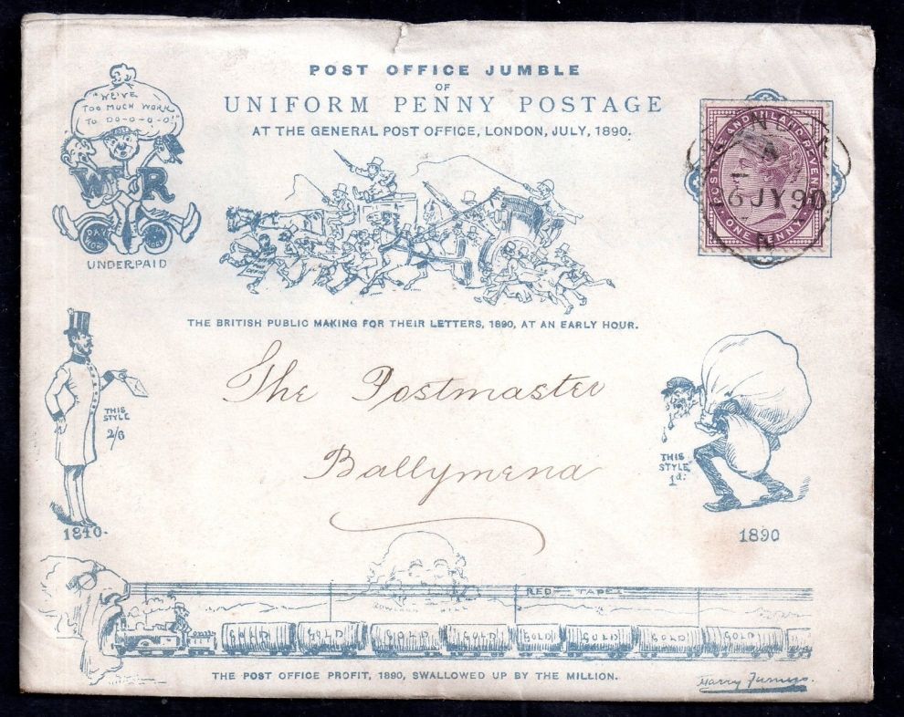 1890 Uniform Penny Postage – The Harry Furniss Caricature | The 1887 ...