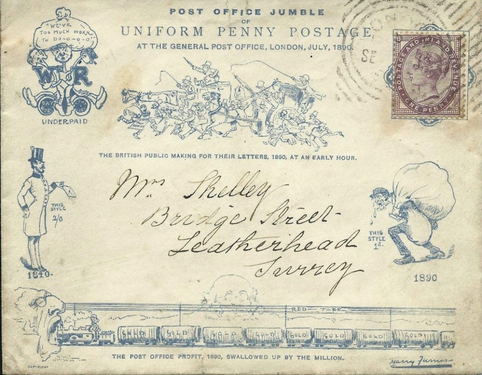 1890 Uniform Penny Postage – The Harry Furniss Caricature | The 1887 ...