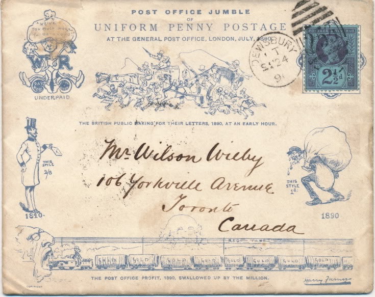 1890 Uniform Penny Postage – The Harry Furniss Caricature | The 1887 ...