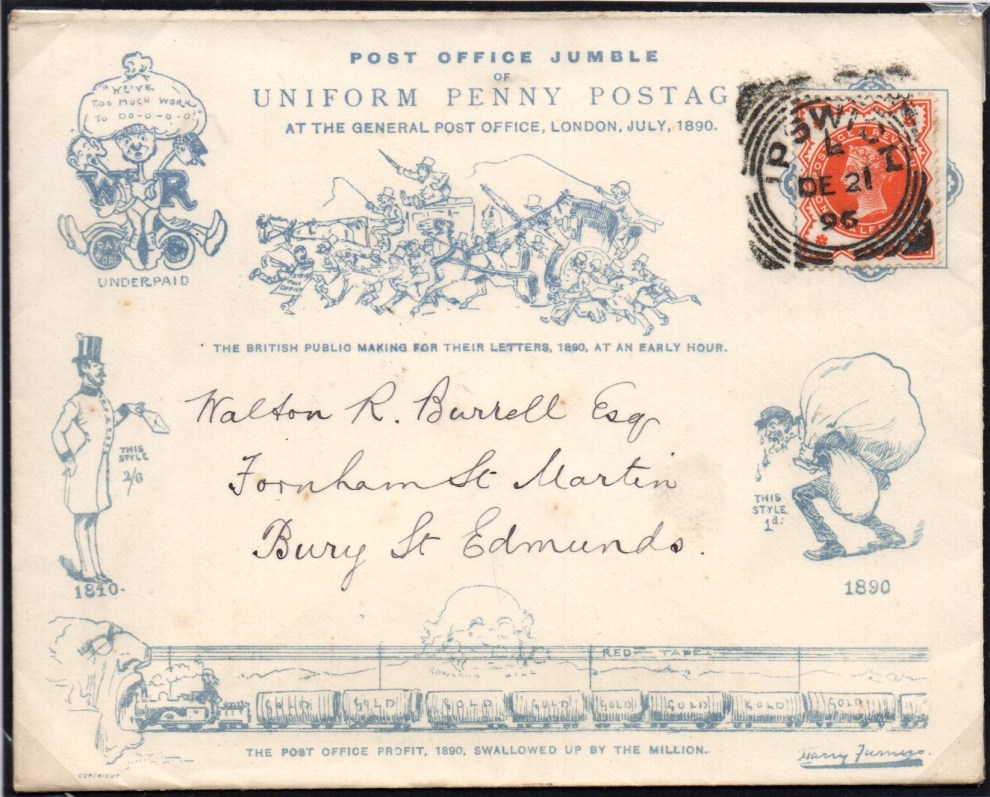 1890 Uniform Penny Postage – The Harry Furniss Caricature | The 1887 ...