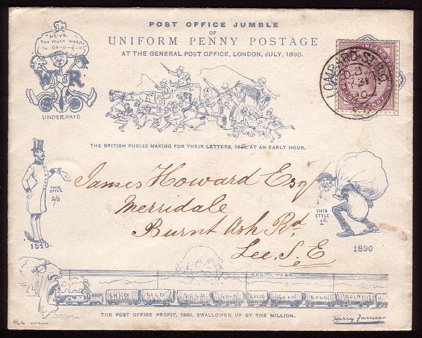 1890 Uniform Penny Postage – The Harry Furniss Caricature | The 1887 ...