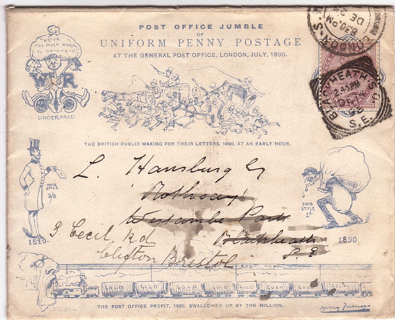 1890 Uniform Penny Postage – The Harry Furniss Caricature | The 1887 ...