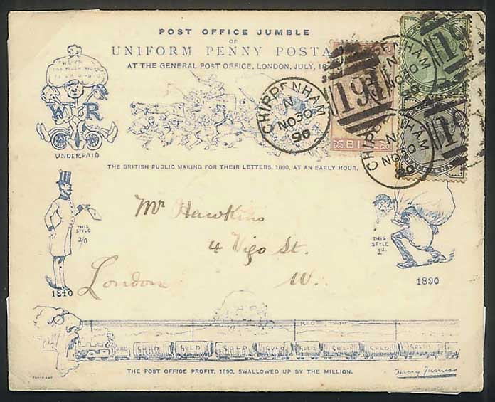 1890 Uniform Penny Postage – The Harry Furniss Caricature | The 1887 ...