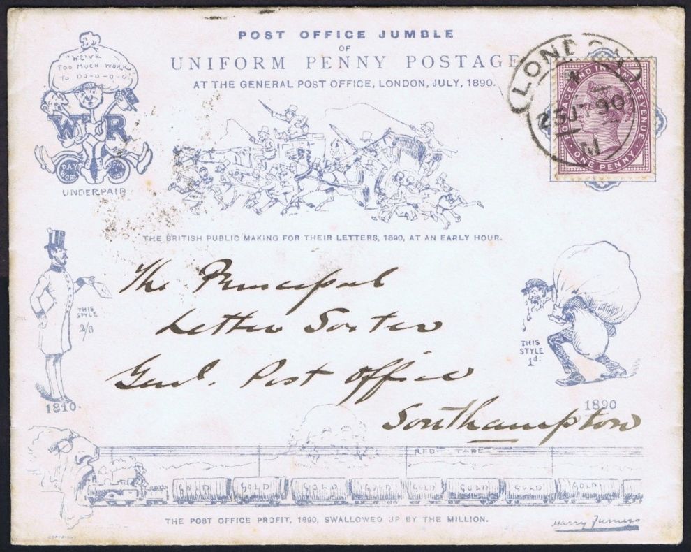 1890 Uniform Penny Postage – The Harry Furniss Caricature | The 1887 ...