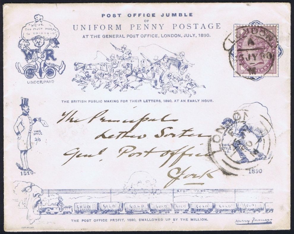 1890 Uniform Penny Postage – The Harry Furniss Caricature | The 1887 ...